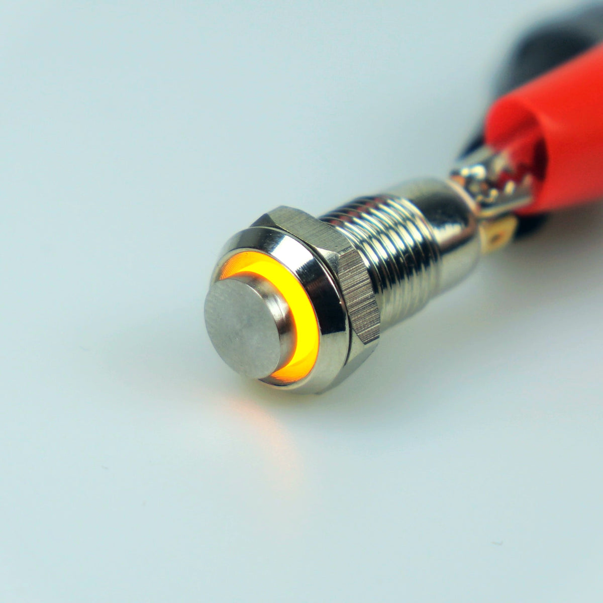 8mm AV Illuminated Latching Switch Yellow Ring - Raised Actuator – The ...