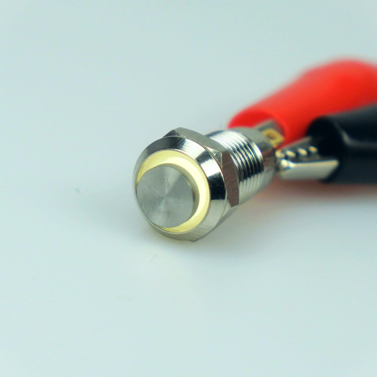 8mm AV Illuminated Momentary Switch White Ring - Raised Actuator – The ...