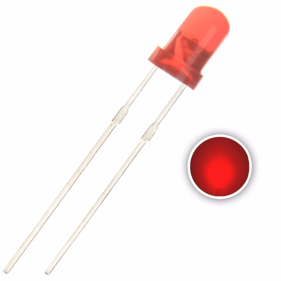 3mm Diffused Red LED – The Saber Armory