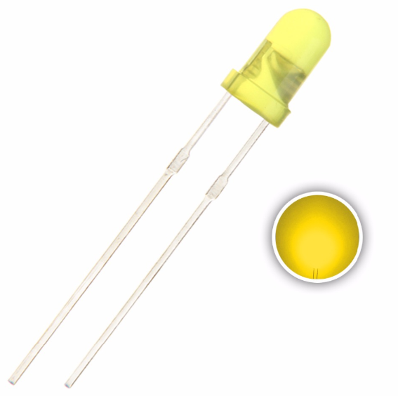 3mm Diffused Yellow LED – The Saber Armory