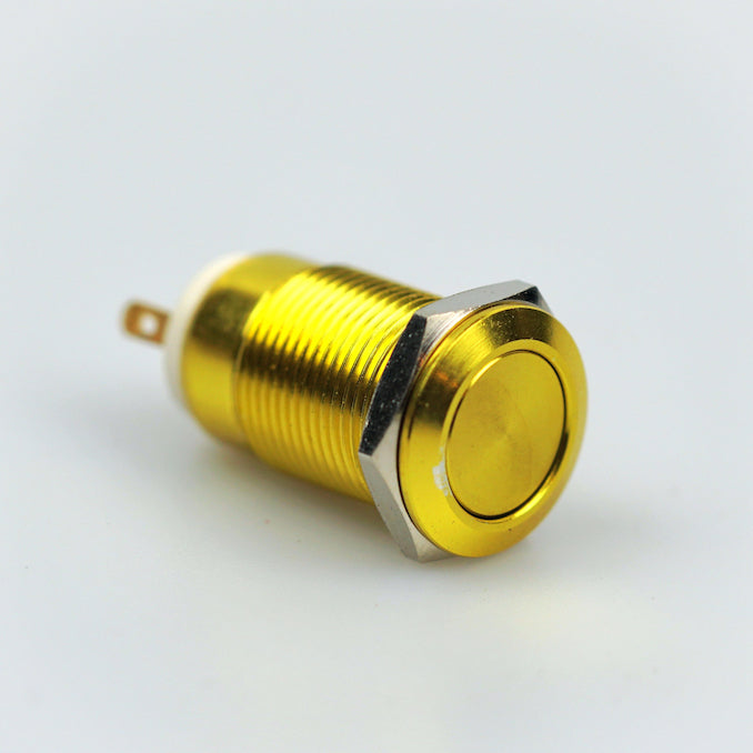 12mm Latching Switch - Gold - Flat Top – The Saber Armory