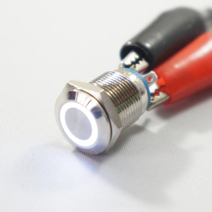 12mm AV Illuminated Momentary Switch White Ring – The Saber Armory